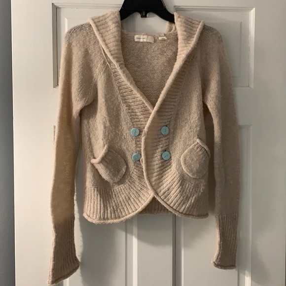 Anthropologie | Sweaters | Sleeping On Snow Small Hooded Cardigan ...